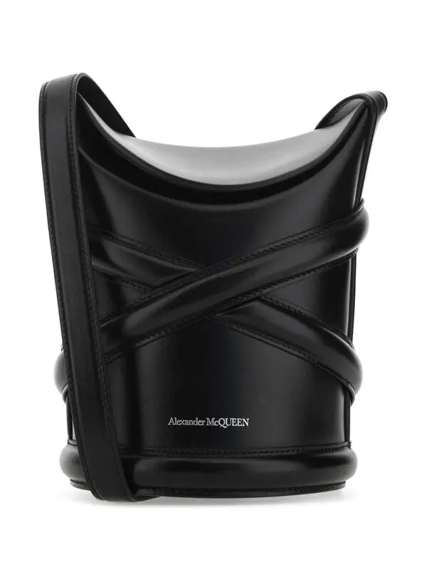Alexander McQueen The Curve Bucket Bag - Black