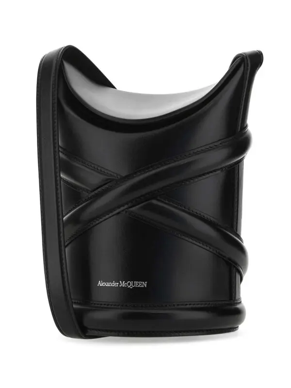 Alexander McQueen The Curve Bucket Bag - Black