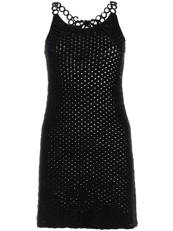 Chloé Crochet Knit Minidress - Black