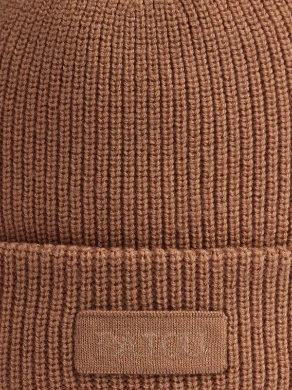 PATOU Logo-embroidered Beanie - Brown