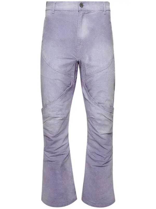 RRR123 Canvas Straight-leg Trousers