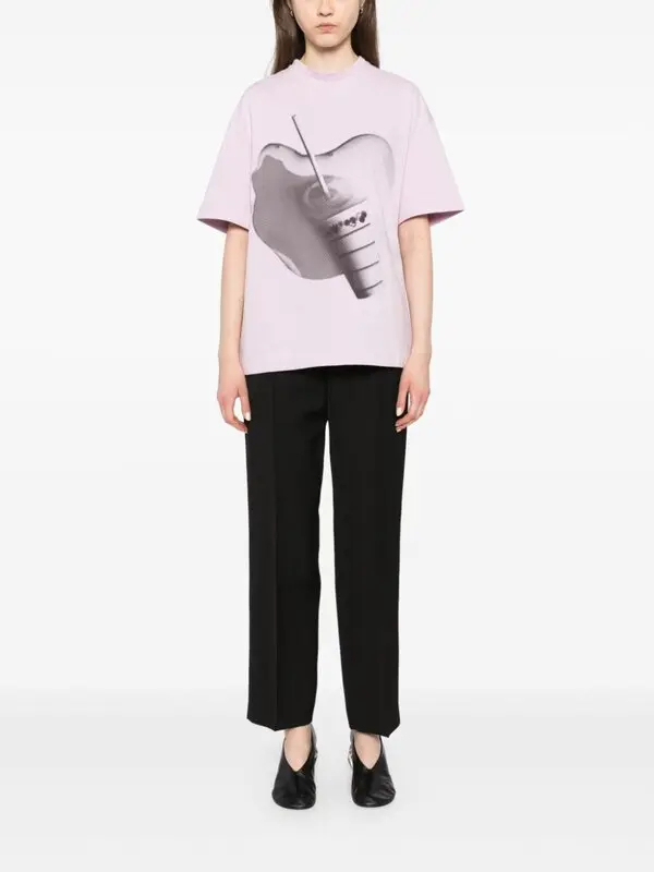 JIL SANDER Straight-leg High-waist Trousers - Black