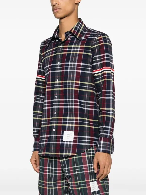 Thom Browne Tartan-check Flannel Shirt