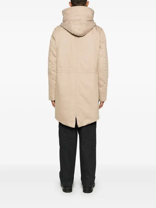 Peuterey Logo-patch Parka Coat - Neutrals