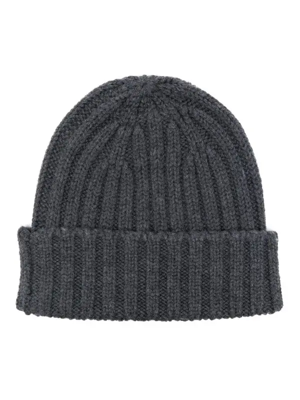 Aspesi Ribbed-knit Beanie - Grey