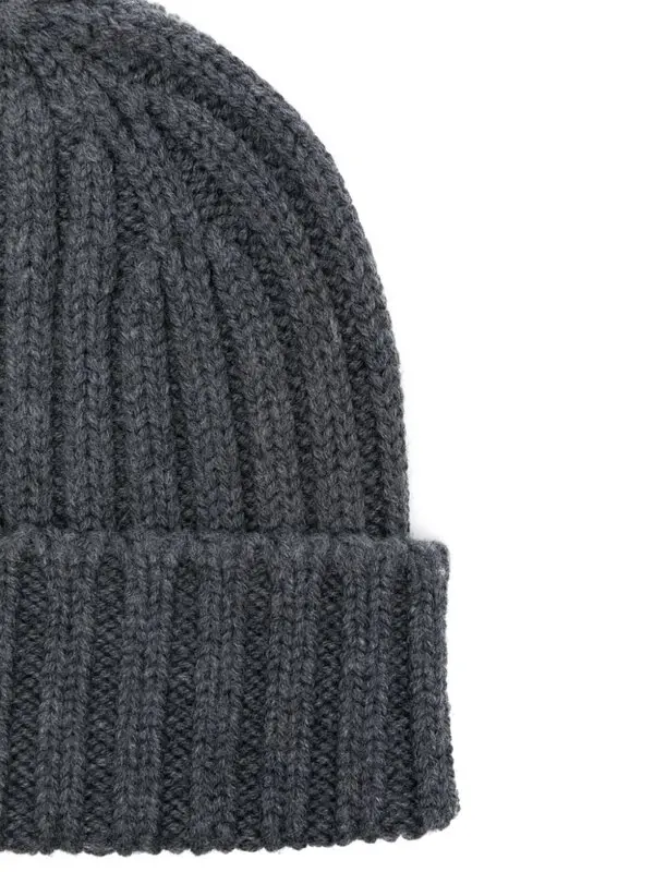 Aspesi Ribbed-knit Beanie - Grey