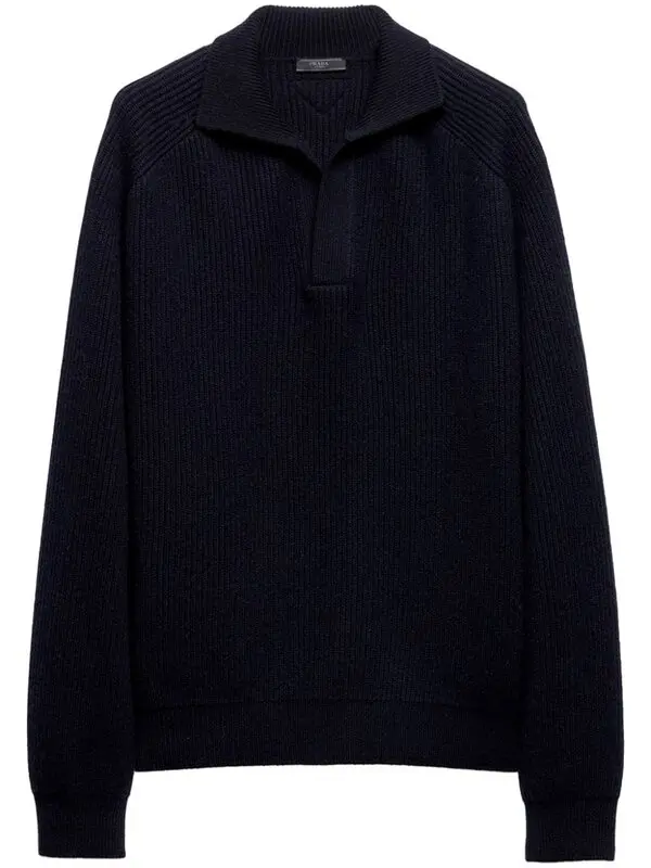 Prada Cashmere Polo Sweater