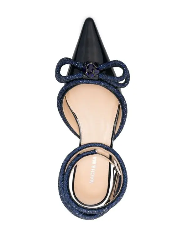 Mach & Mach Double Bow Ballerina Shoes - Blue