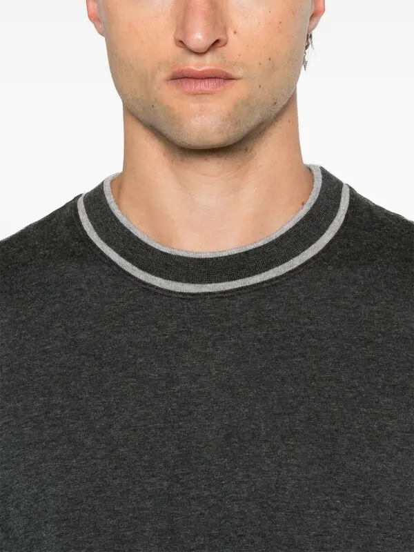 Peserico Contrasting-collar T-shirt