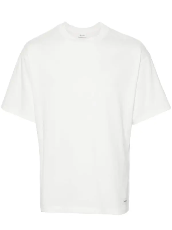 Saint Laurent Logo-patch T-shirt - White