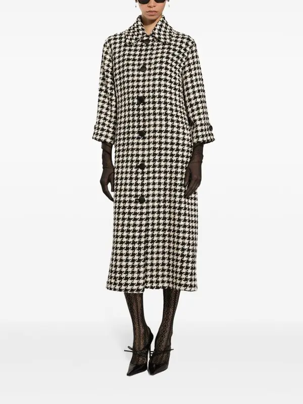 Dolce & Gabbana Houndstooth Trench Coat