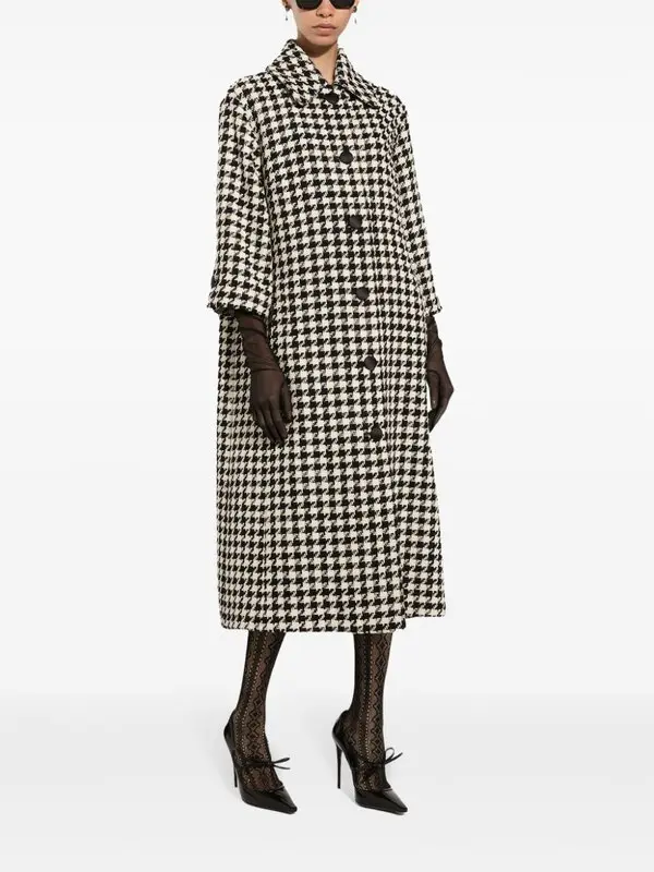 Dolce & Gabbana Houndstooth Trench Coat