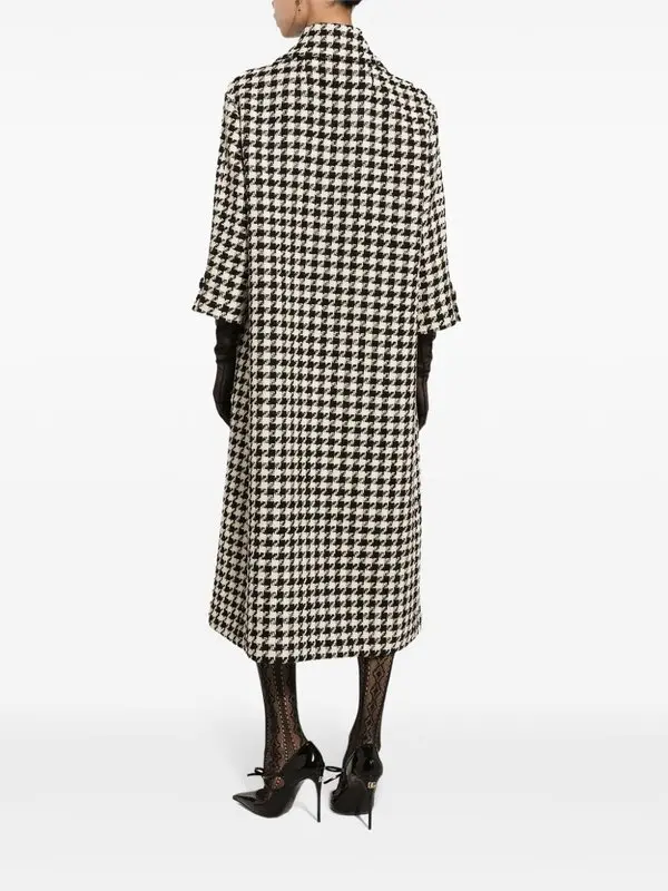 Dolce & Gabbana Houndstooth Trench Coat