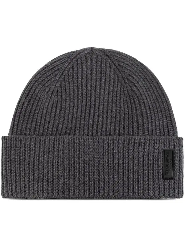 Giorgio Armani Cashmere Beanie - Grey