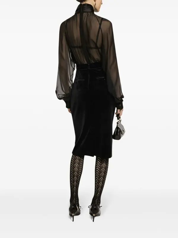 Dolce & Gabbana Velvet Knee-length Skirt
