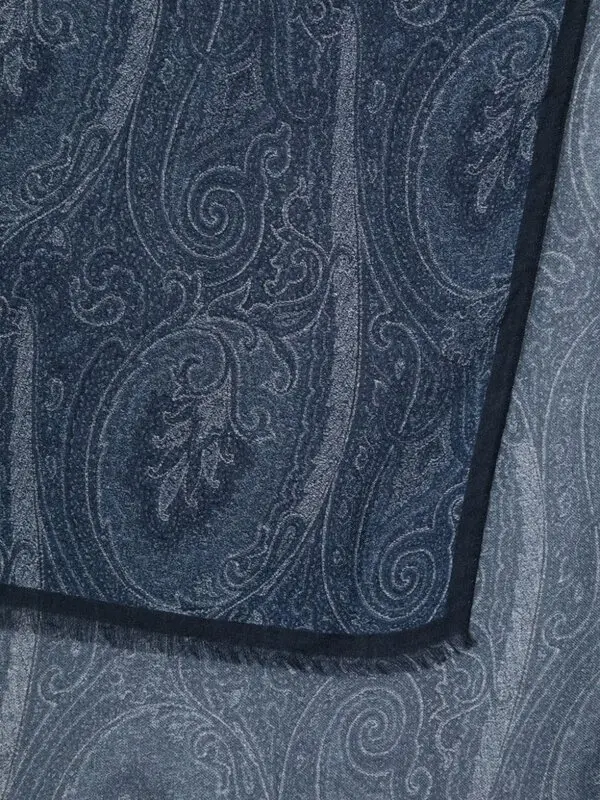 Etro Paisley-print Scarf - Blue