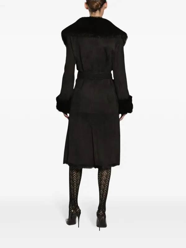 Dolce & Gabbana Belted Coat - N0000 Black