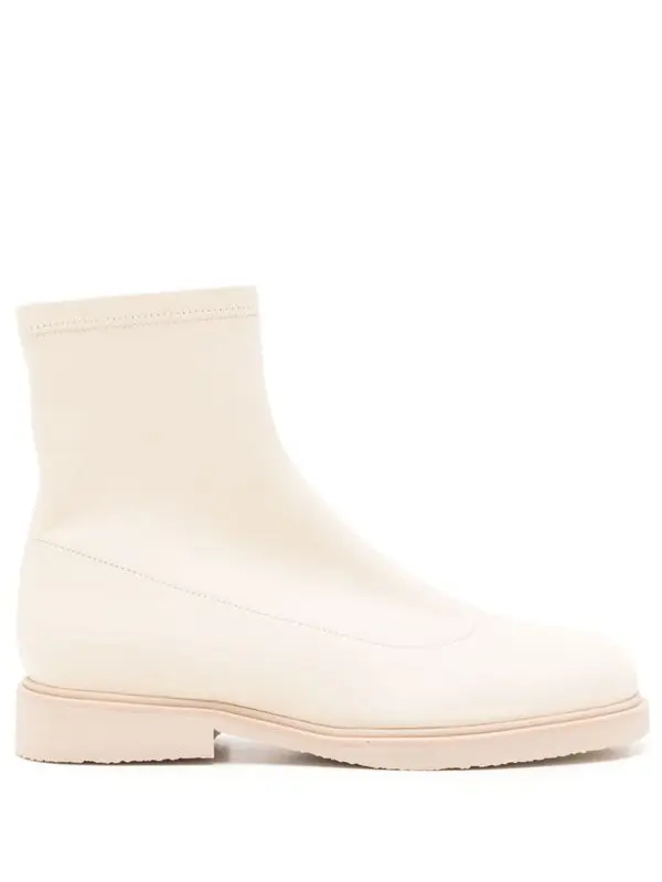 STUDIO CHOFAKIAN Ankle Leather Boots - White