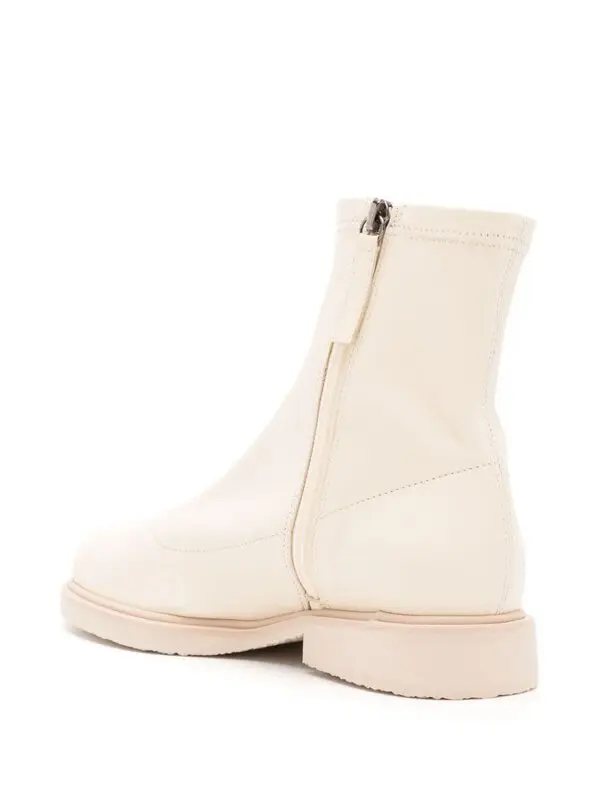 STUDIO CHOFAKIAN Ankle Leather Boots - White