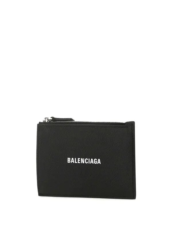 Balenciaga Leather Card Holder - Black