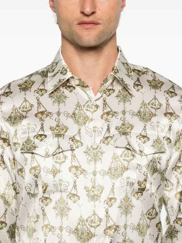 Givenchy Chandelier-print Silk Shirt