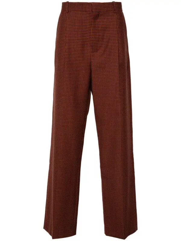 BOTTER Checked Trousers - Red