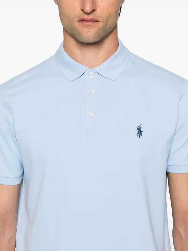 Polo Ralph Lauren Polo-pony-motif Polo Shirt - Blue
