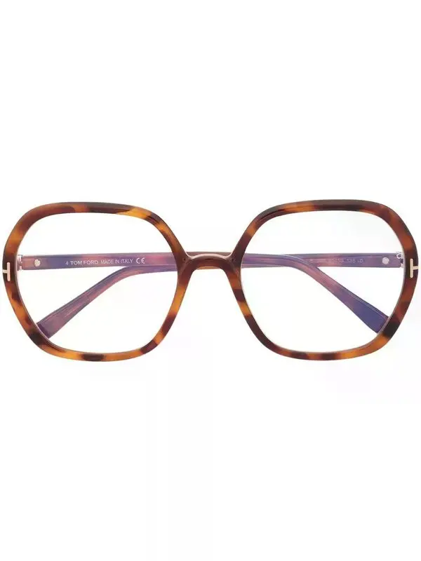 TOM FORD Tortoiseshell Oversized Glasses - Brown