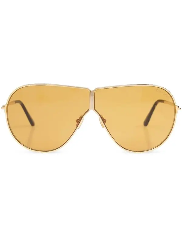 TOM FORD Keating Aviator Sunglasses - Gold