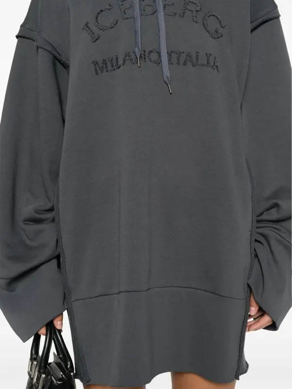 Iceberg Logo-embroidered Mini Dress