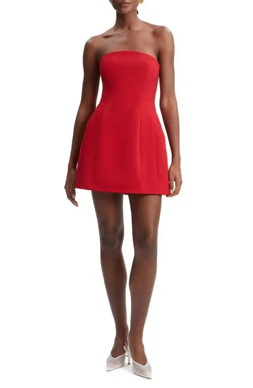 Bardot Karoline Balloon Mini Dress - Deep Red