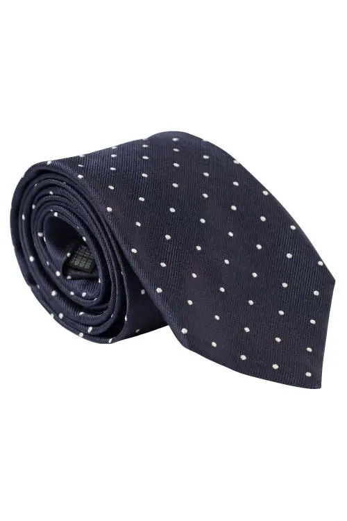 ELIZABETTA Pisasilk Jacquard Neck Tie - Navy
