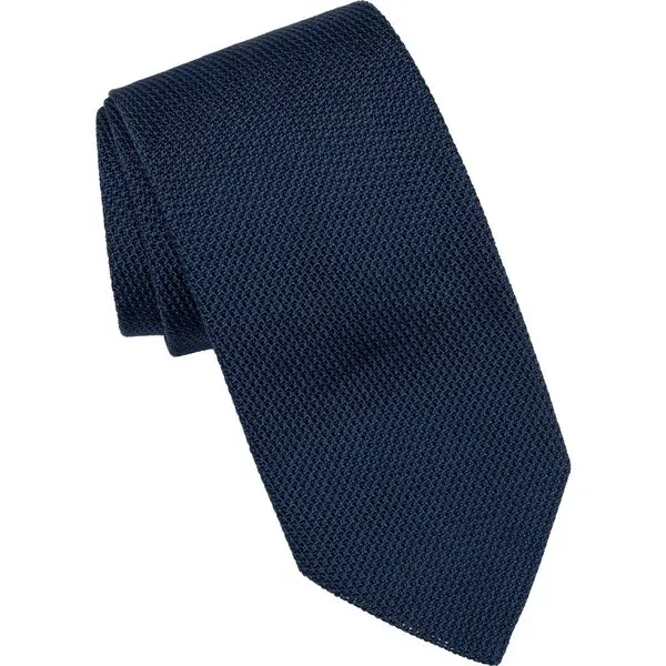 ELIZABETTA Marinosilk Grenadine Neck Tie - Navy Blue