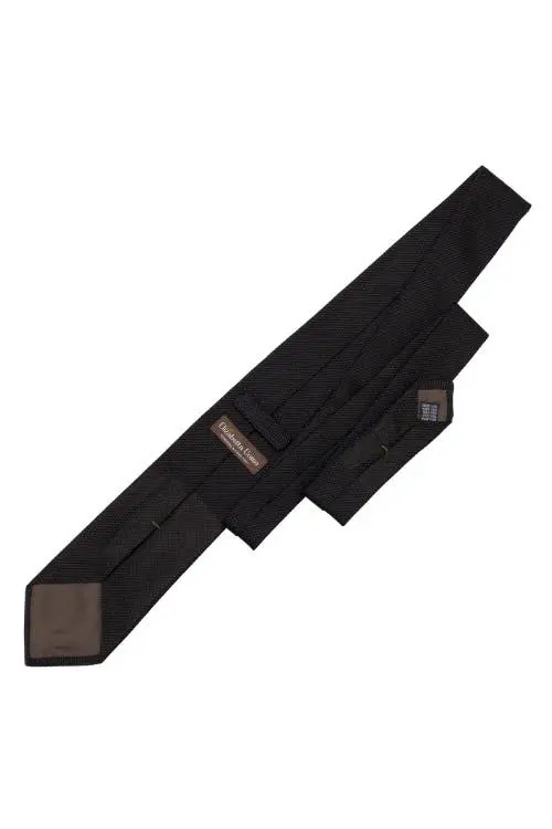 ELIZABETTA Silk Grenadine Neck Tie - Black