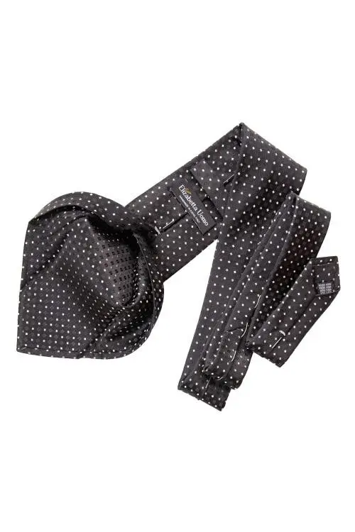 ELIZABETTA Barbera Extra Long Silk Jacquard Neck Tie