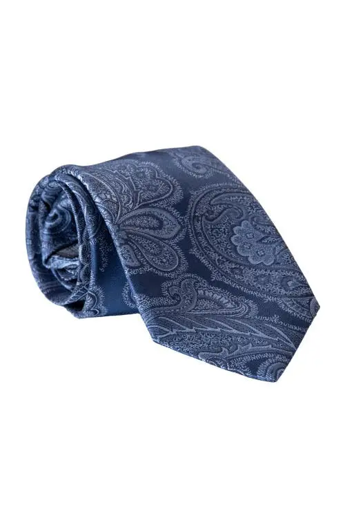 ELIZABETTA Cortina Silk Jacquard Neck Tie - Royal Blue