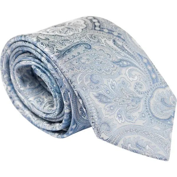 ELIZABETTA Montecarlo Silk Jacquard Neck Tie - Blue
