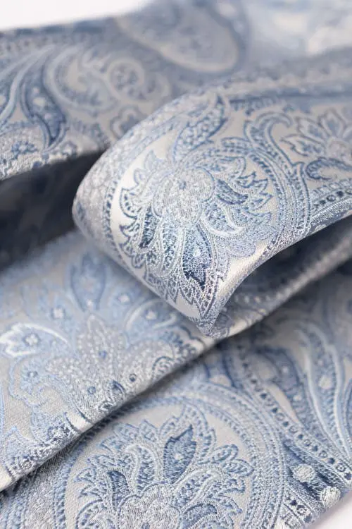 ELIZABETTA Montecarlo Silk Jacquard Neck Tie - Blue