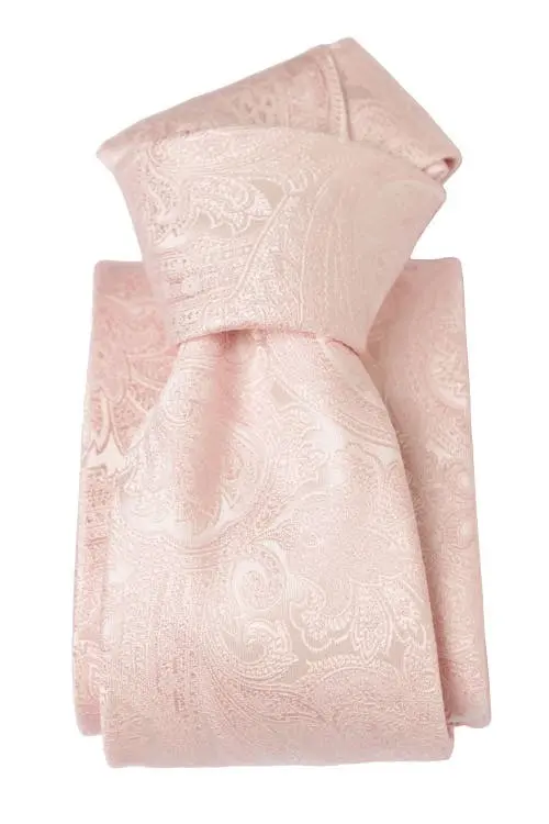 ELIZABETTA Montecarlo Silk Jacquard Neck Tie - Pink