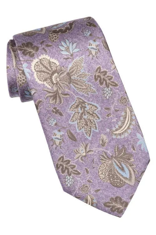 ELIZABETTA Medici Printed Neck Tie - Lavender