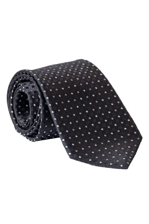 ELIZABETTA Barbera Silk Jacquard Neck Tie - Black