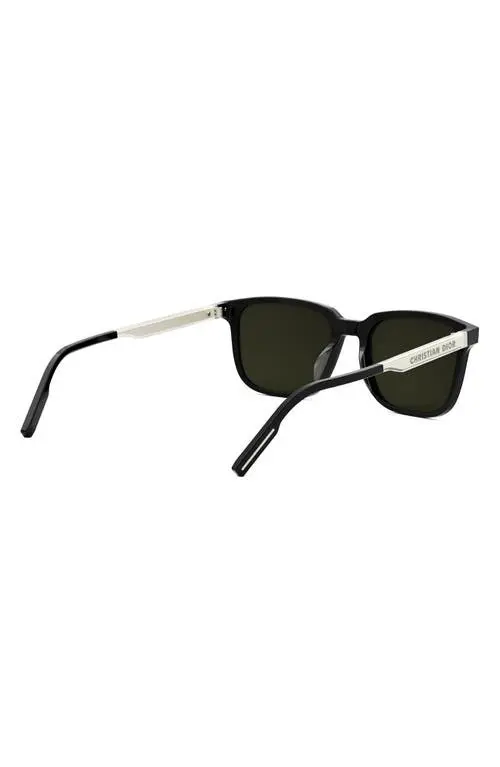 Dior Tag Su 56mm Square Sunglasses - Black/other/green