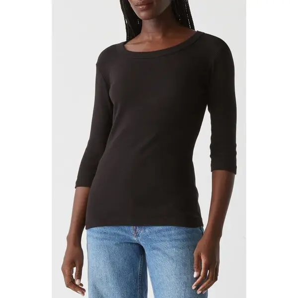 Michael Stars Basic Band Crewneck T-shirt - Black
