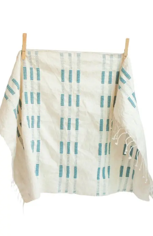 CREATIVE WOMEN Soho Hand Towel - Natural/blue
