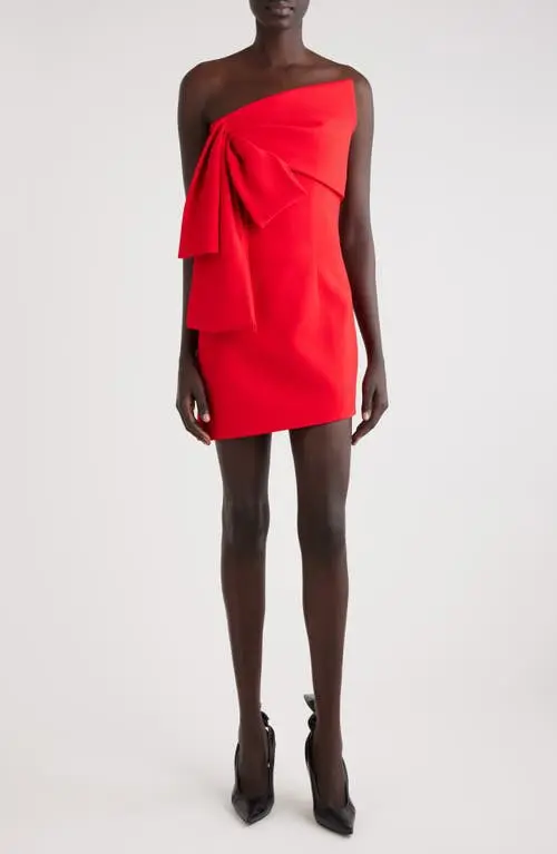 Givenchy Big Bow Asymmetric Strapless Dress