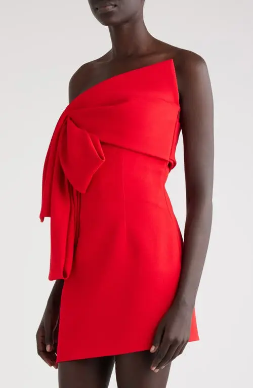 Givenchy Big Bow Asymmetric Strapless Dress