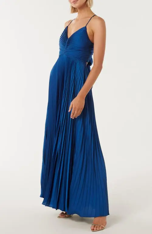 EVER NEW Geri Pleated Maxi Dress - Sapphire Blue