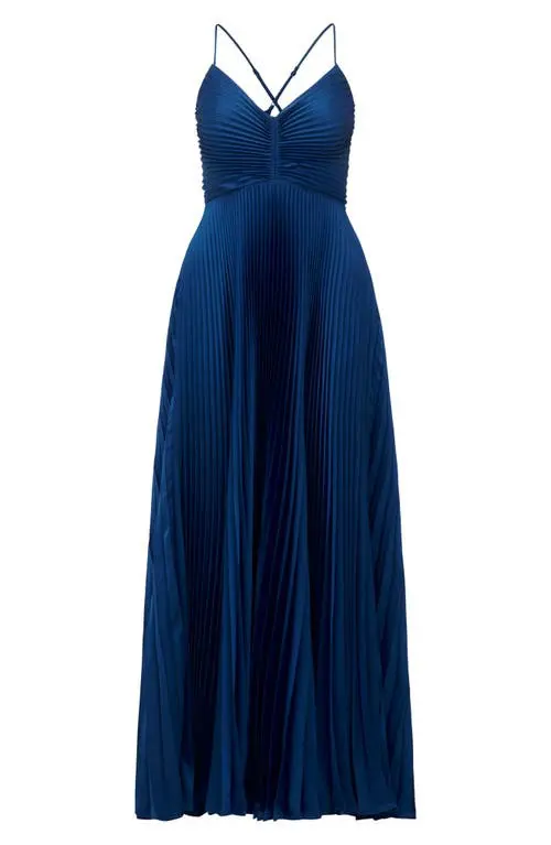 EVER NEW Geri Pleated Maxi Dress - Sapphire Blue