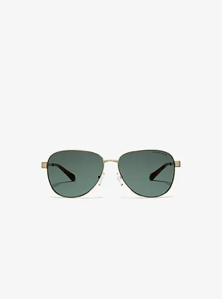 Michael Kors Biarritz Aviator Sunglasses - Gold