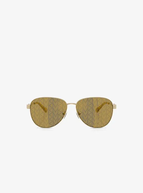 Michael Kors Biarritz Aviator Sunglasses - Gold